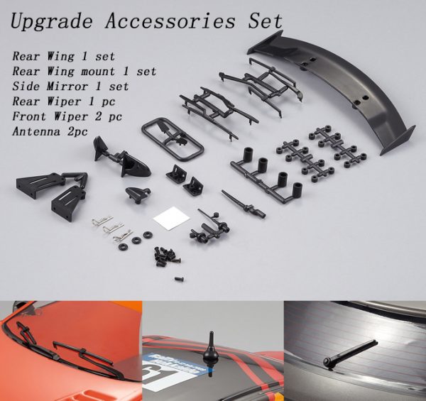 1/10 RC On Road Car Accessory Spoiler Wing with Mounting and Side ...