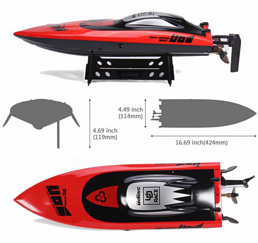 RC RTR Electric 2.4G 40km/h Brushless RC Boat Water-Cooled Self ...