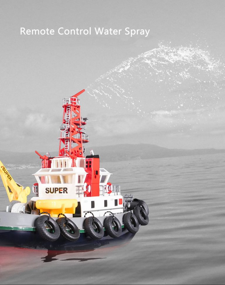 RC Remote Control 2.4G Seaport TugBoat Work Boat With Lights & Spurt ...
