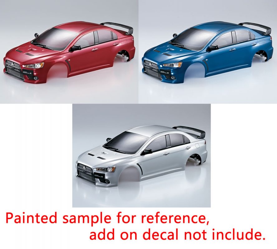 Killerbody 1/10 Mitsubishi Lancer EvolutionX 190mm RC Car Transparent ...
